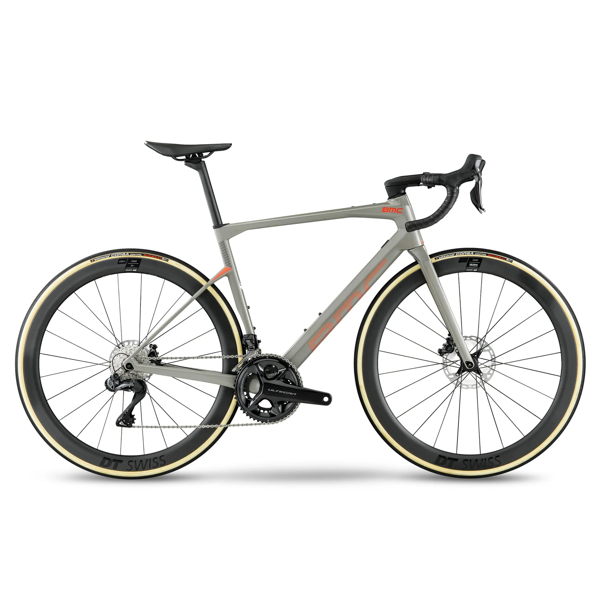 BMC Roadmachine 01 Three Ultegra DI2 in Rhino Grey Neon Red