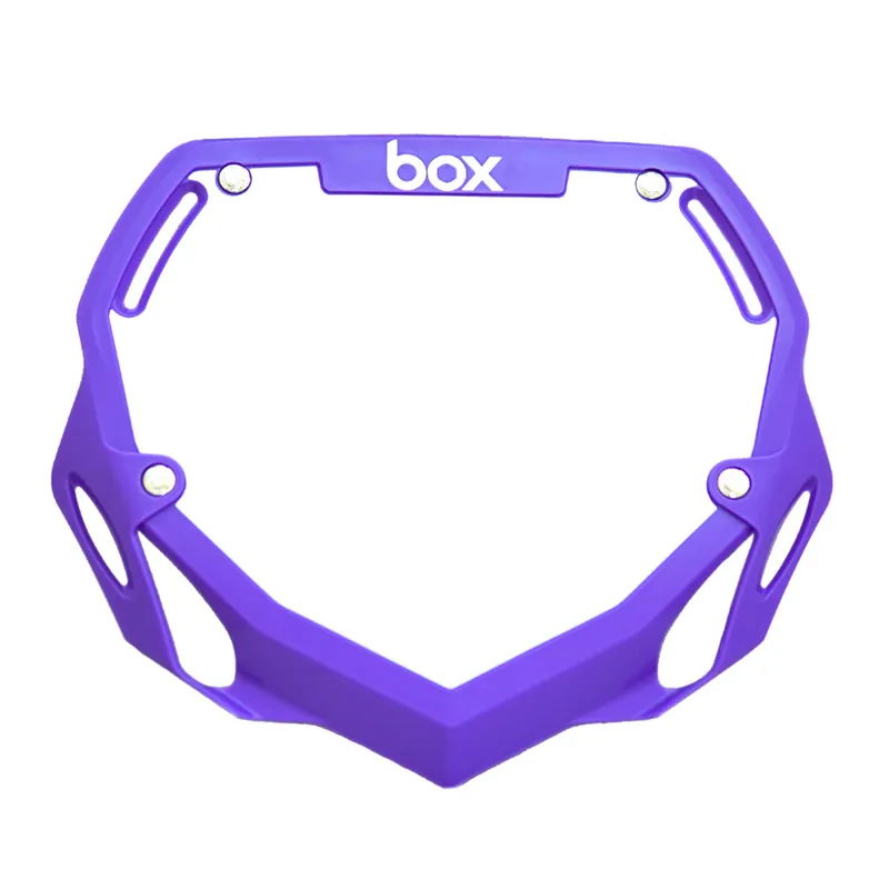 BOX Two BMX Number Plate Purple Large