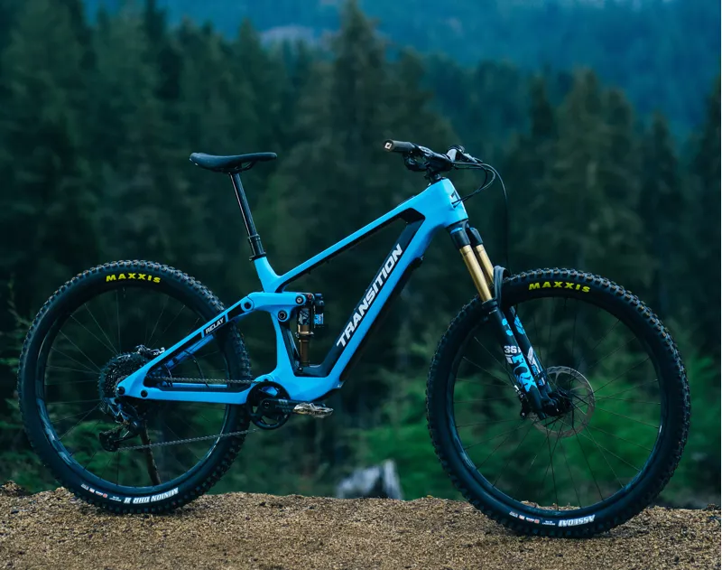 Transition Relay PNW Carbon XO AXS Electric Mountain Bike in Tr Blue